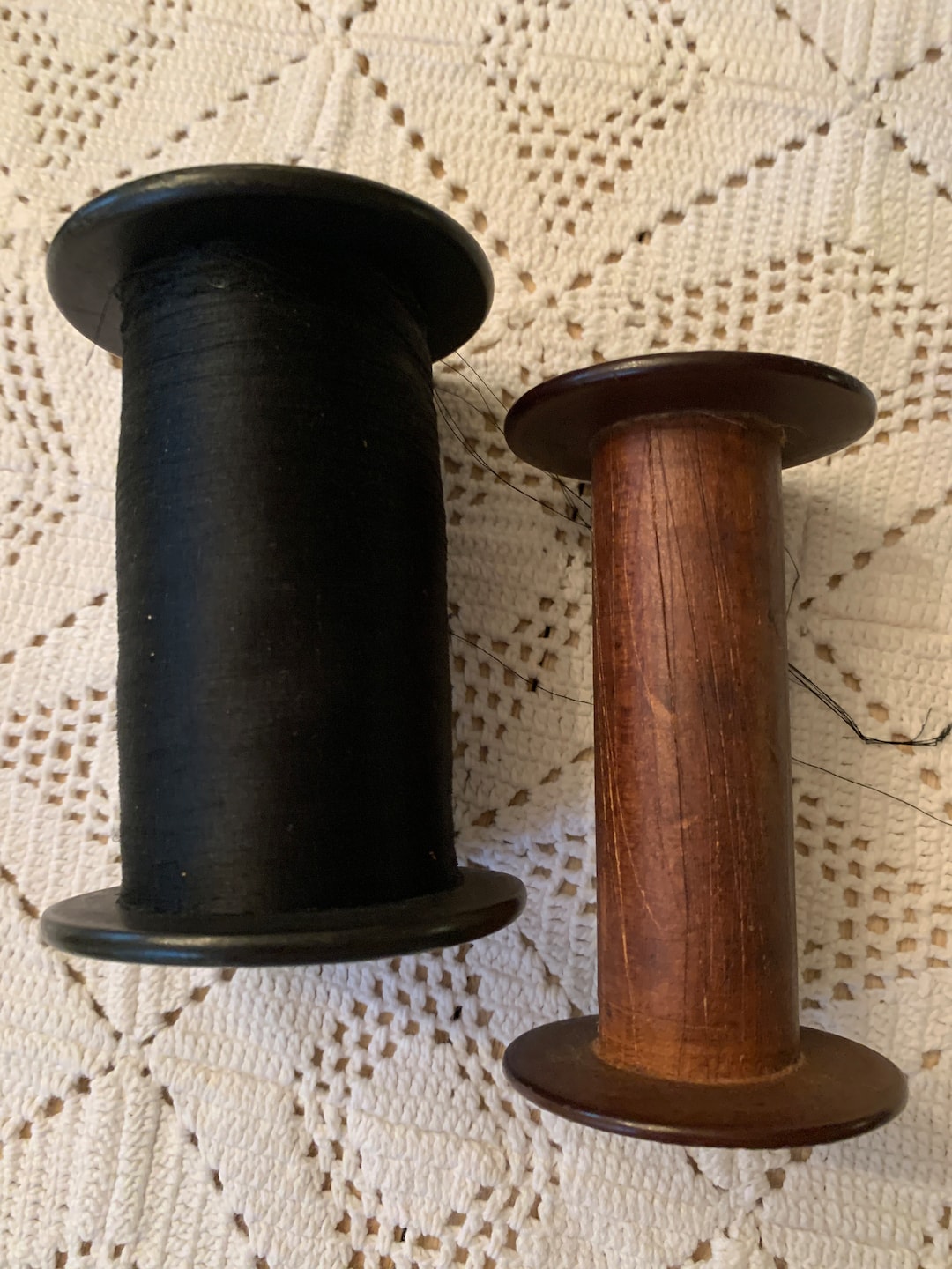 Set of Two Old Factory Bobbins - Etsy