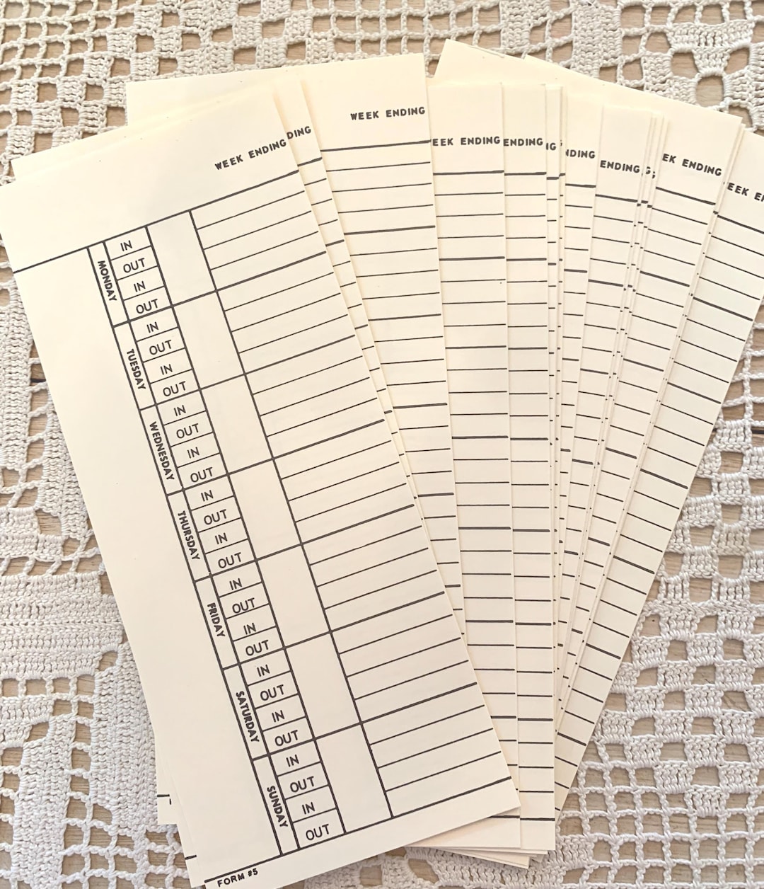 Vintage Time Cards for Crafting and Journals - Etsy
