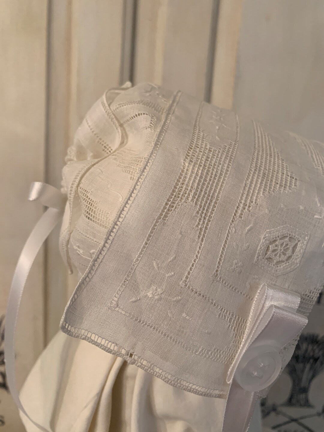 White Handkerchief Baby Bonnet - Etsy