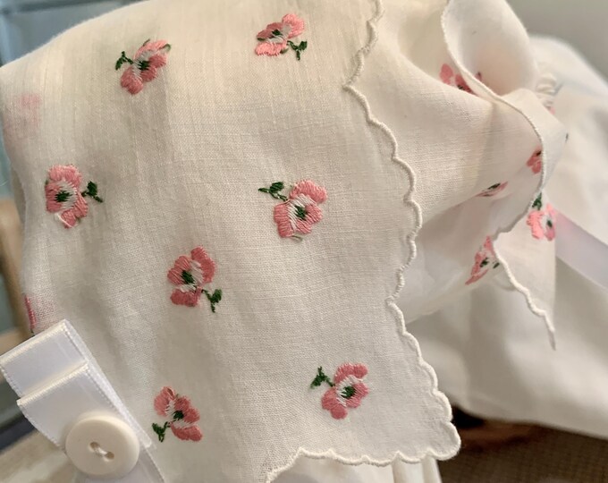 Pink Roses Handkerchief Bonnet - Etsy