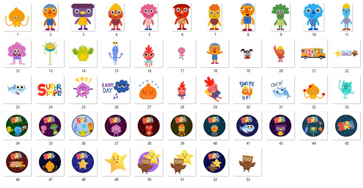 Instand Download Super Simple Song Mega PNG Bundle - Digital File - Etsy