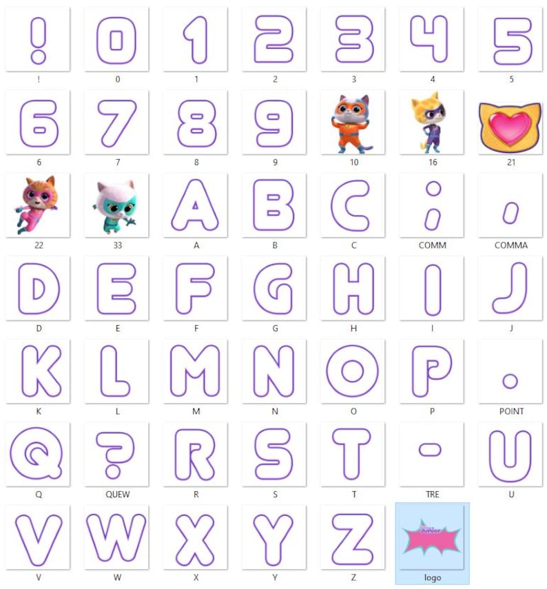 Instand Download Super Kitties Png and Font Bundle - Digital File - Etsy