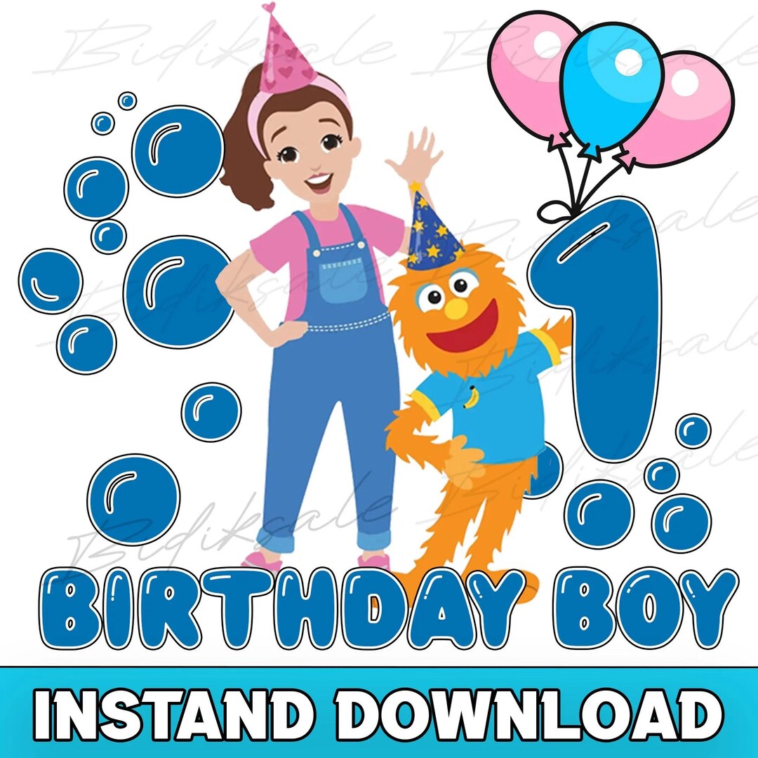 Instand Download Miss Rachel Blue Birthday Boy 1 Png - Digital File - Etsy