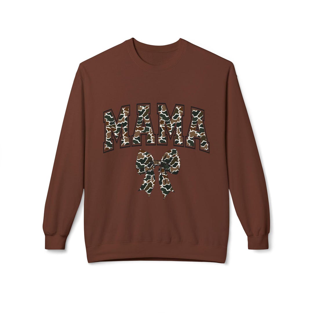 Mama Old Camo Bow Coquette Women's Crewneck Sweatshirt - Etsy