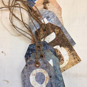 Number Gift Tags Distressed Number Tags Cottage Chic Wedding Table Tags ...