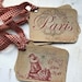 Flea Market Tags French Christmas Holiday Postcard Gift Tags - Etsy