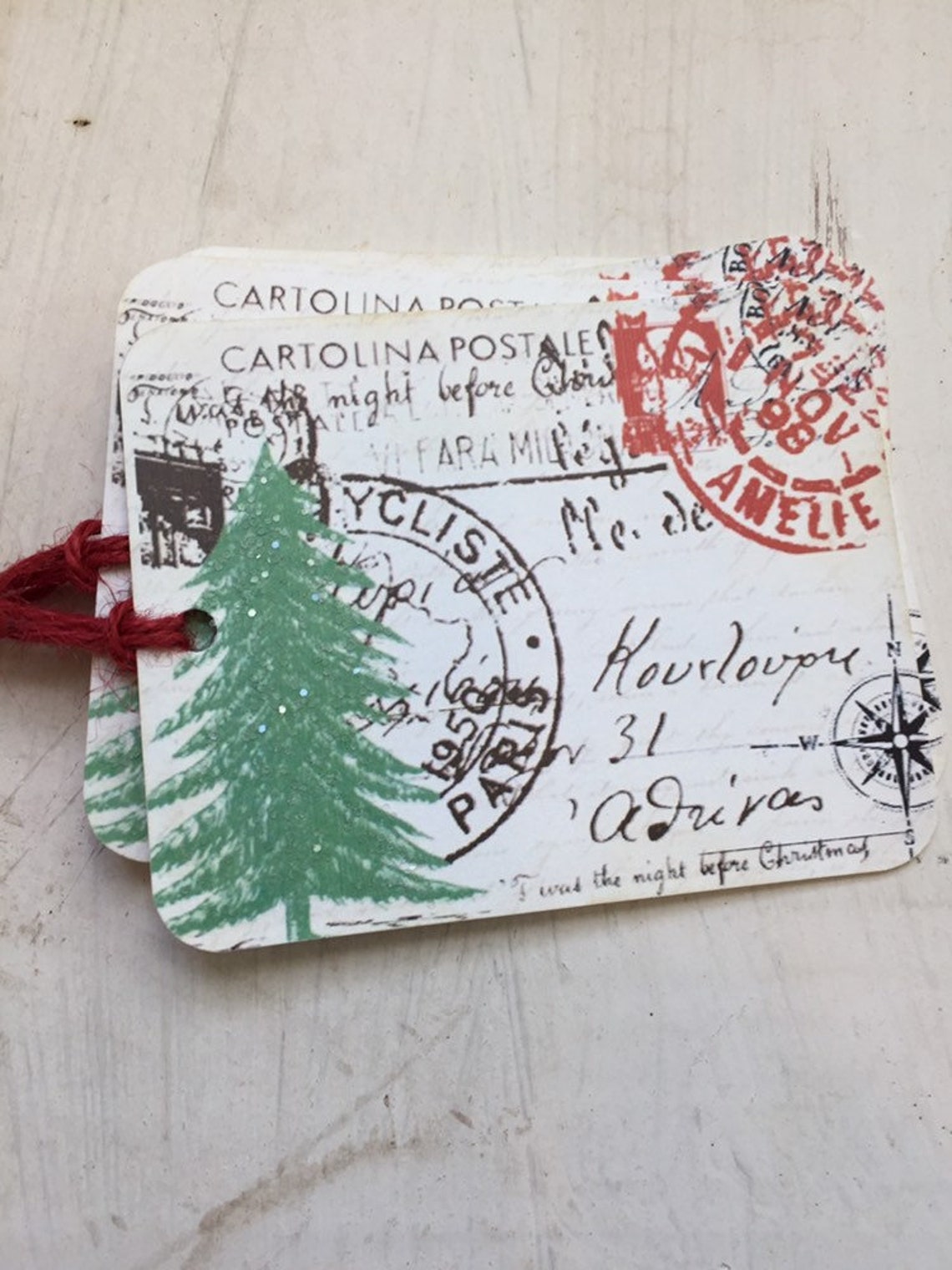 Christmas Tree Gift Tags Christmas Gift Tags Woodland Trees - Etsy