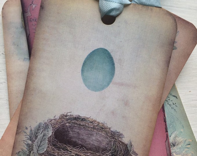 Egg Tags Round Paper Gift Tags Set of 10 - Etsy