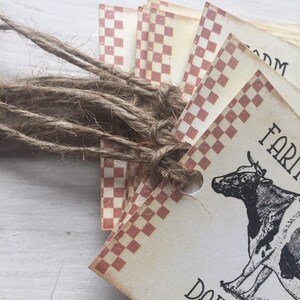 Gift Tags Farm Fresh Milk Gift Tags Chicken and Eggs Tags Housewarming ...
