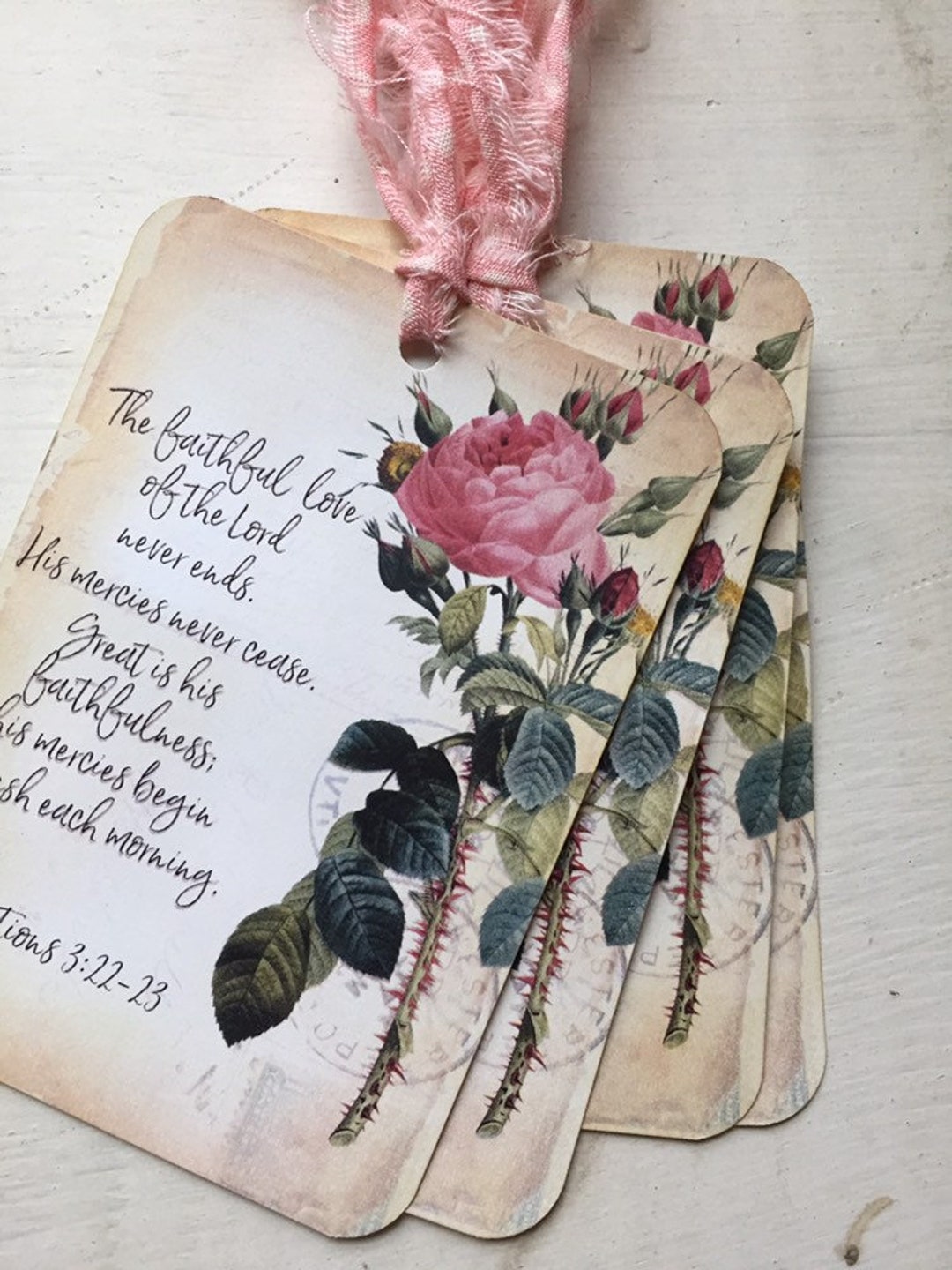 Religious Gift Tags Lamentations Gift Tags Inspirational Tags Scripture ...