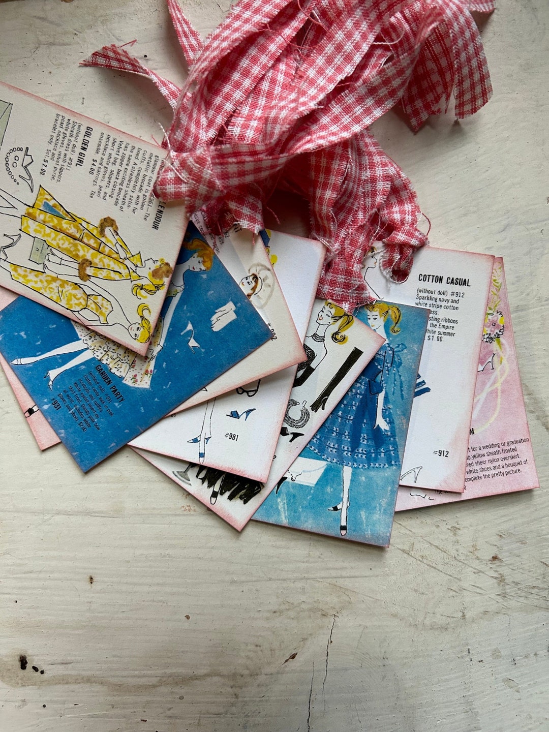 Gift Tags BARBIE Pink Clothing Pattern Birthday Gift Tags Favors ...