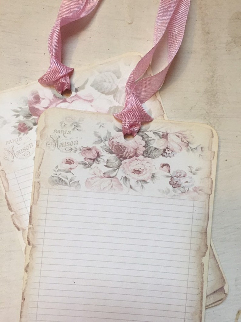 Extra Large Tags Shabby Roses Gift Tags Extra Large Shabby | Etsy