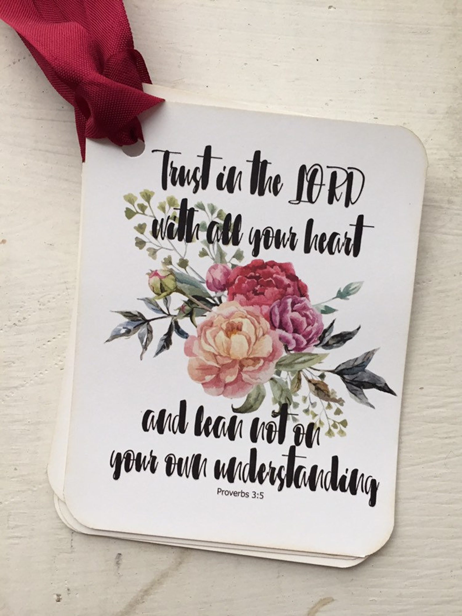 Gift Tags Trust in the Lord Tags Inspirational Tags Scripture - Etsy