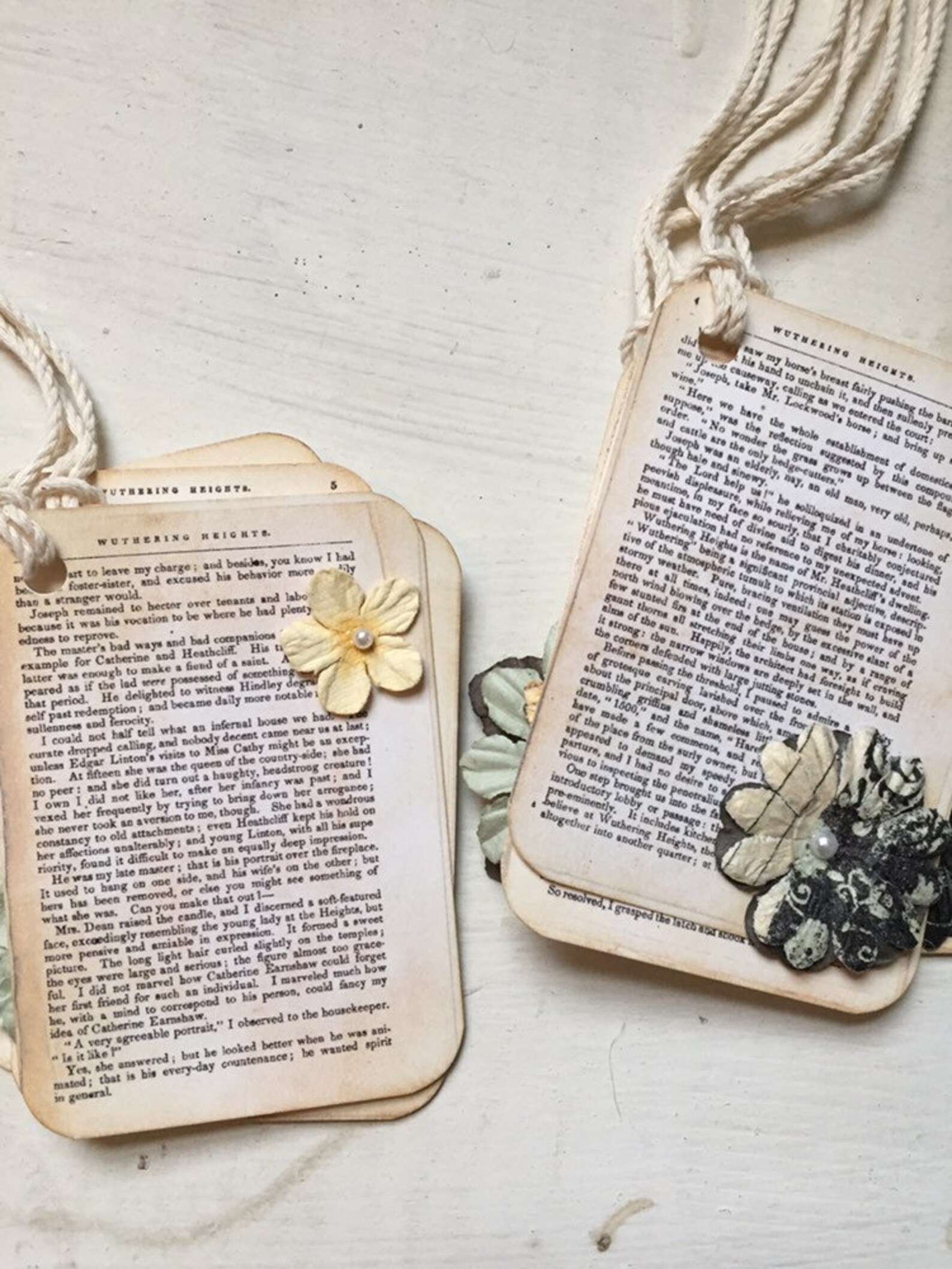 Literary Romance Novel Tags Romance Book Page Tags Layered | Etsy