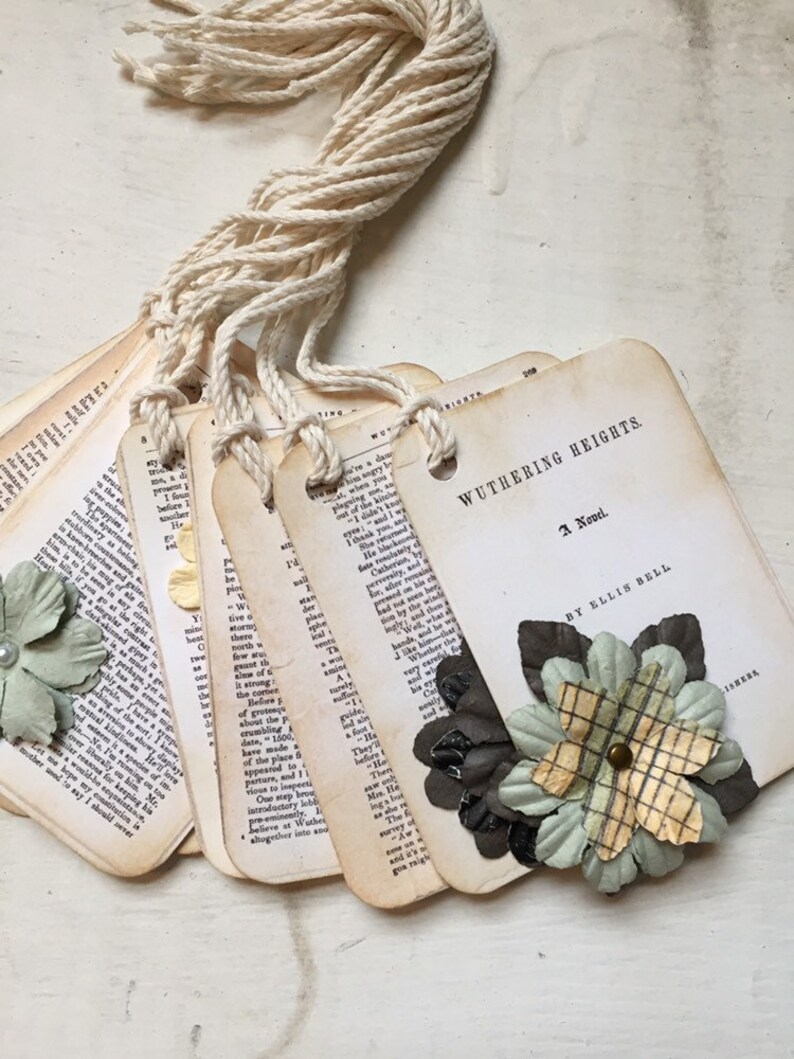 Literary Romance Novel Tags Romance Book Page Tags Layered | Etsy