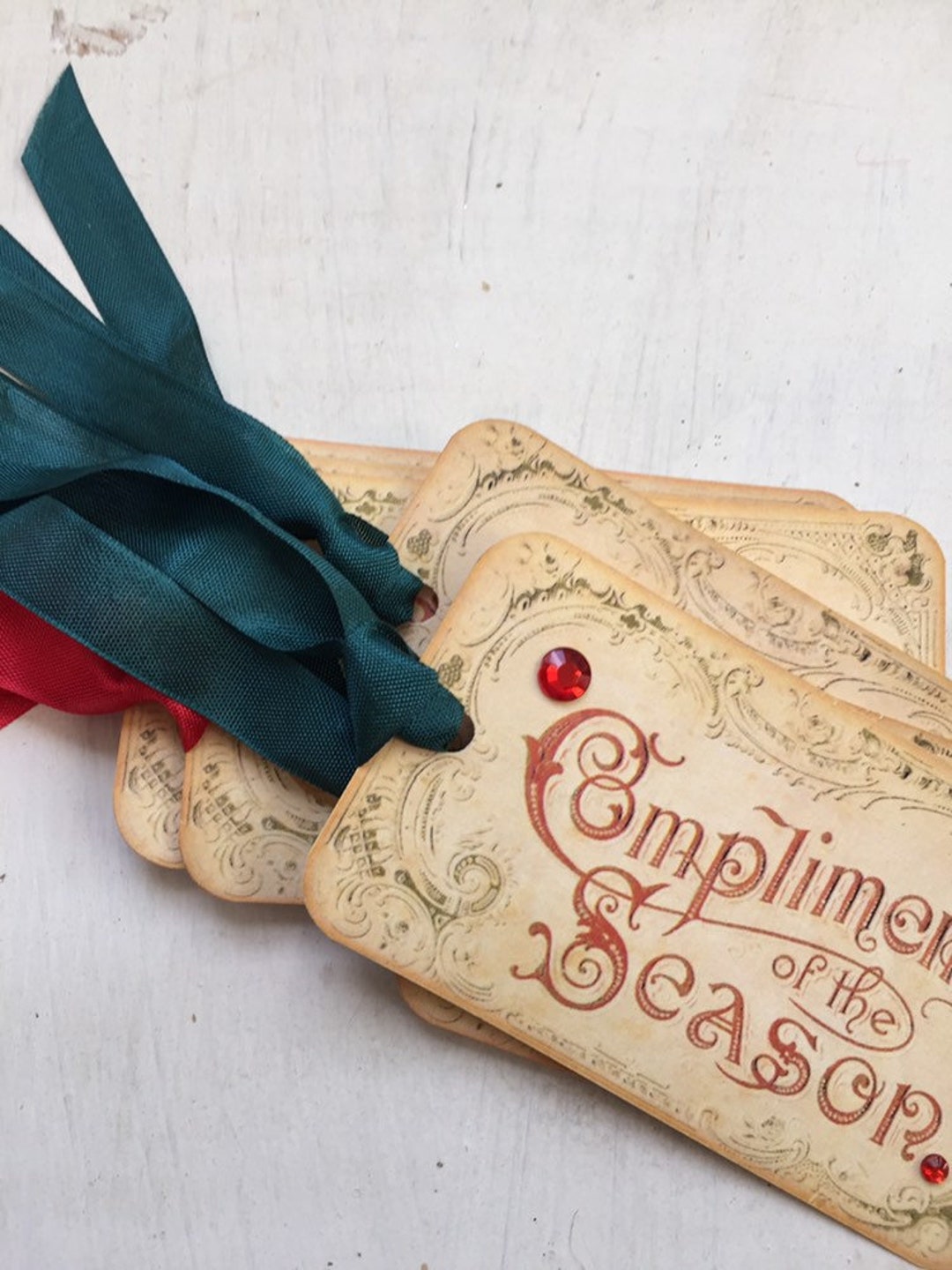 Christmas Tags Compliments of the Season Gift Tags Holiday Gift Tags ...