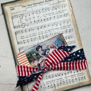 The Star Spangled Banner USA Patriotic Vintage Hymnal Music Sheet Sign ...