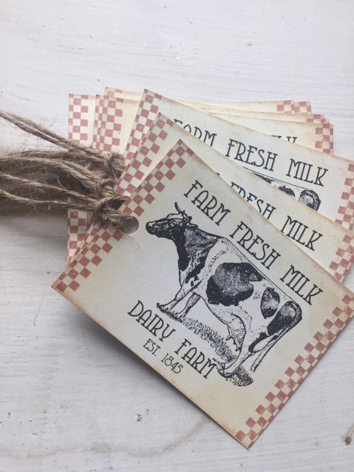 Gift Tags Farm Fresh Milk Gift Tags Chicken and Eggs Tags - Etsy
