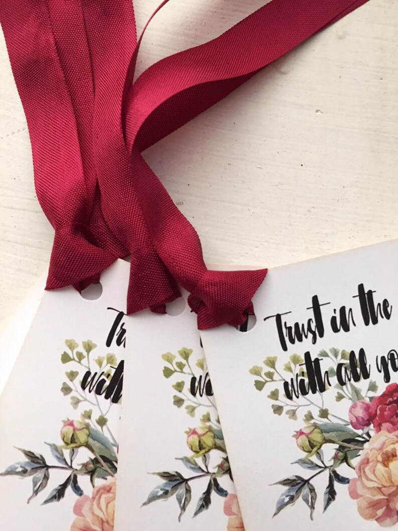 Gift Tags Trust in the Lord Tags Inspirational Tags Scripture - Etsy