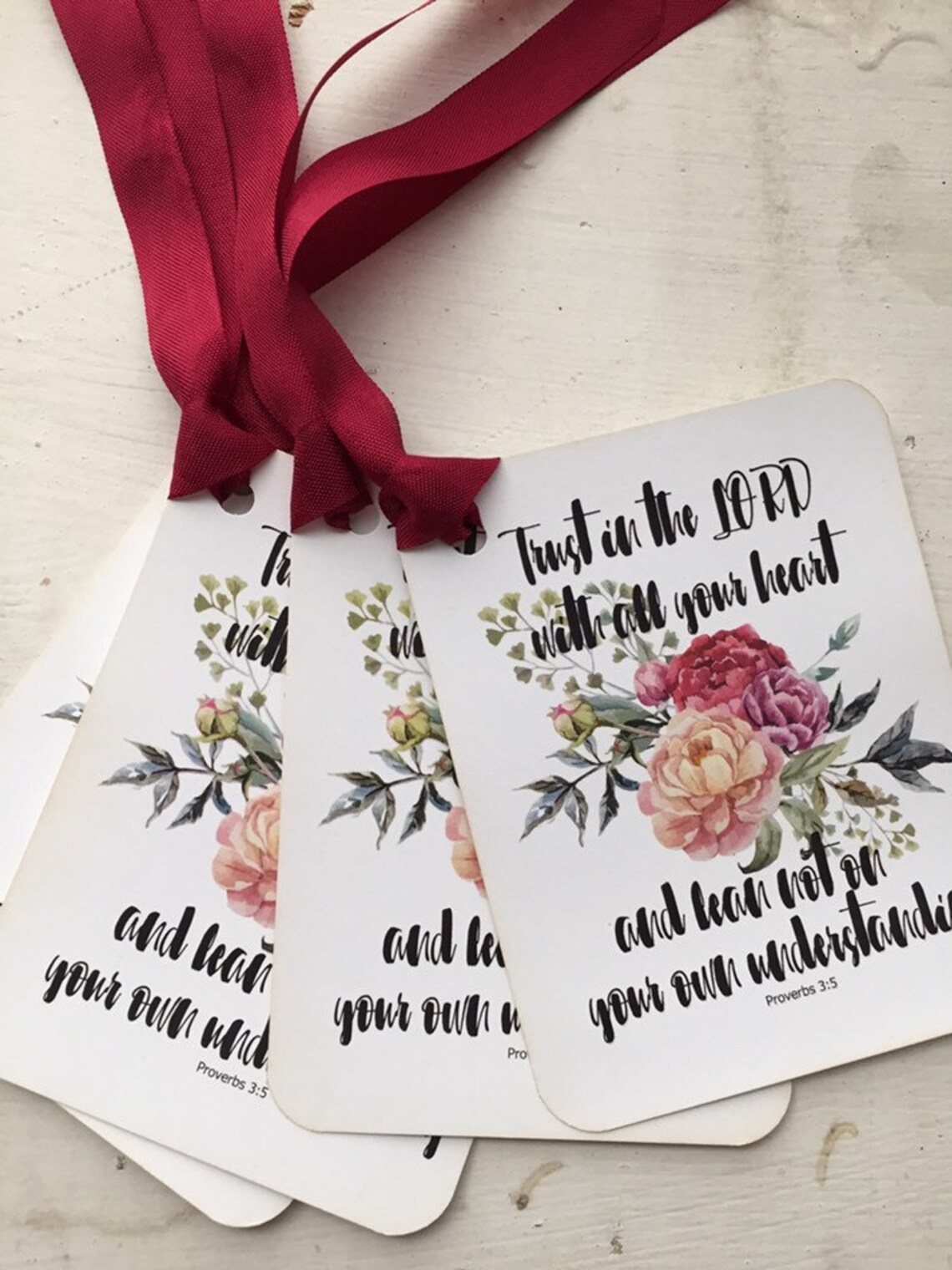 Gift Tags Trust in the Lord Tags Inspirational Tags Scripture - Etsy