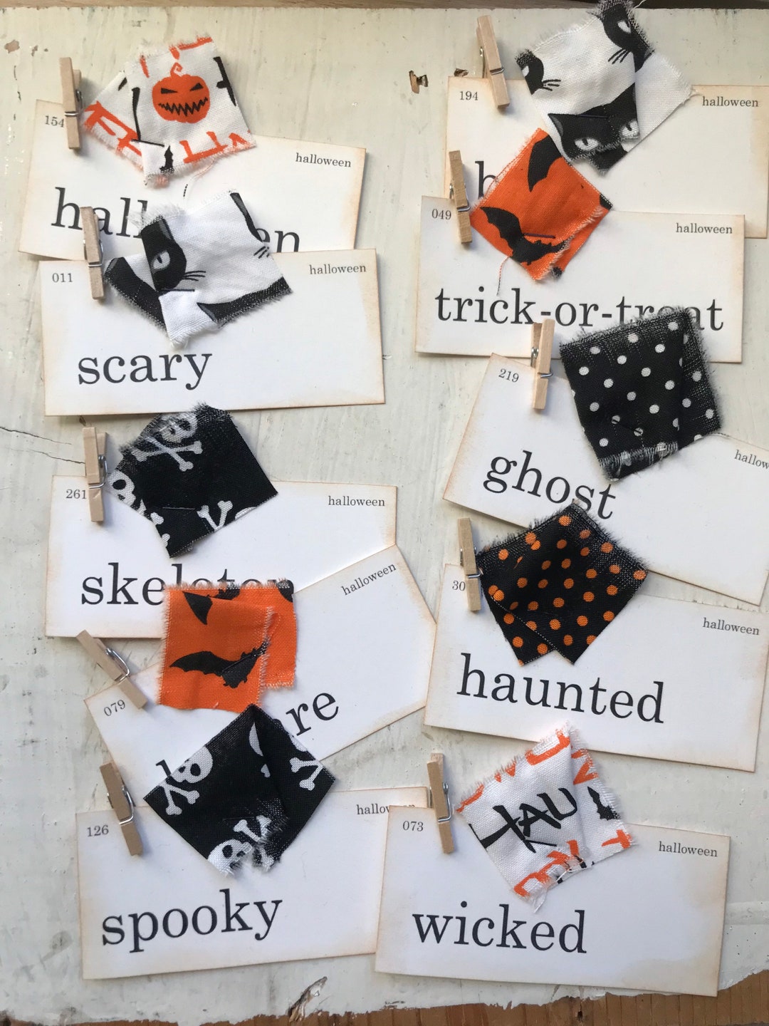 Gift Tags Halloween Flash Cards Vintage Flash Cards Table Scape Decor ...
