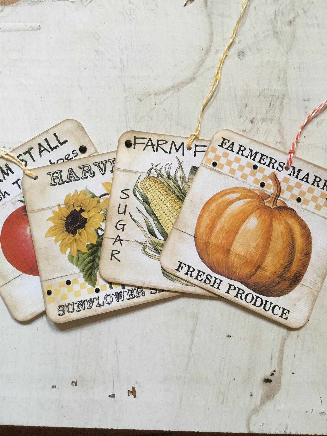 Farmers Market Gift Tags Farm Gift Tags Pumpkins Corn Tomatoes ...