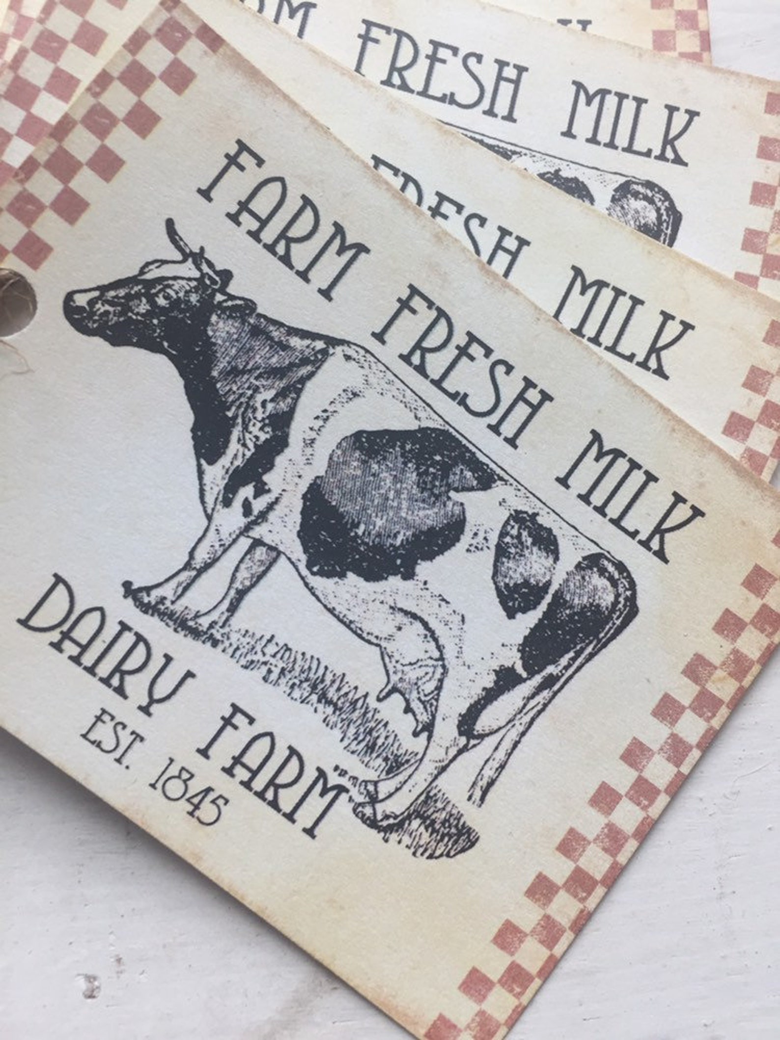 Gift Tags Farm Fresh Milk Gift Tags Chicken and Eggs Tags - Etsy