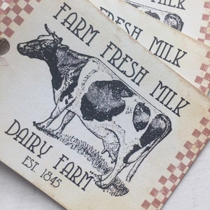 Gift Tags Farm Fresh Milk Gift Tags Chicken and Eggs Tags Housewarming ...