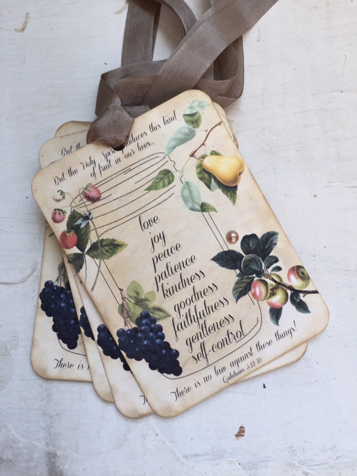 Gift Tags Fruit of the Spirit Tags Inspirational Tags - Etsy