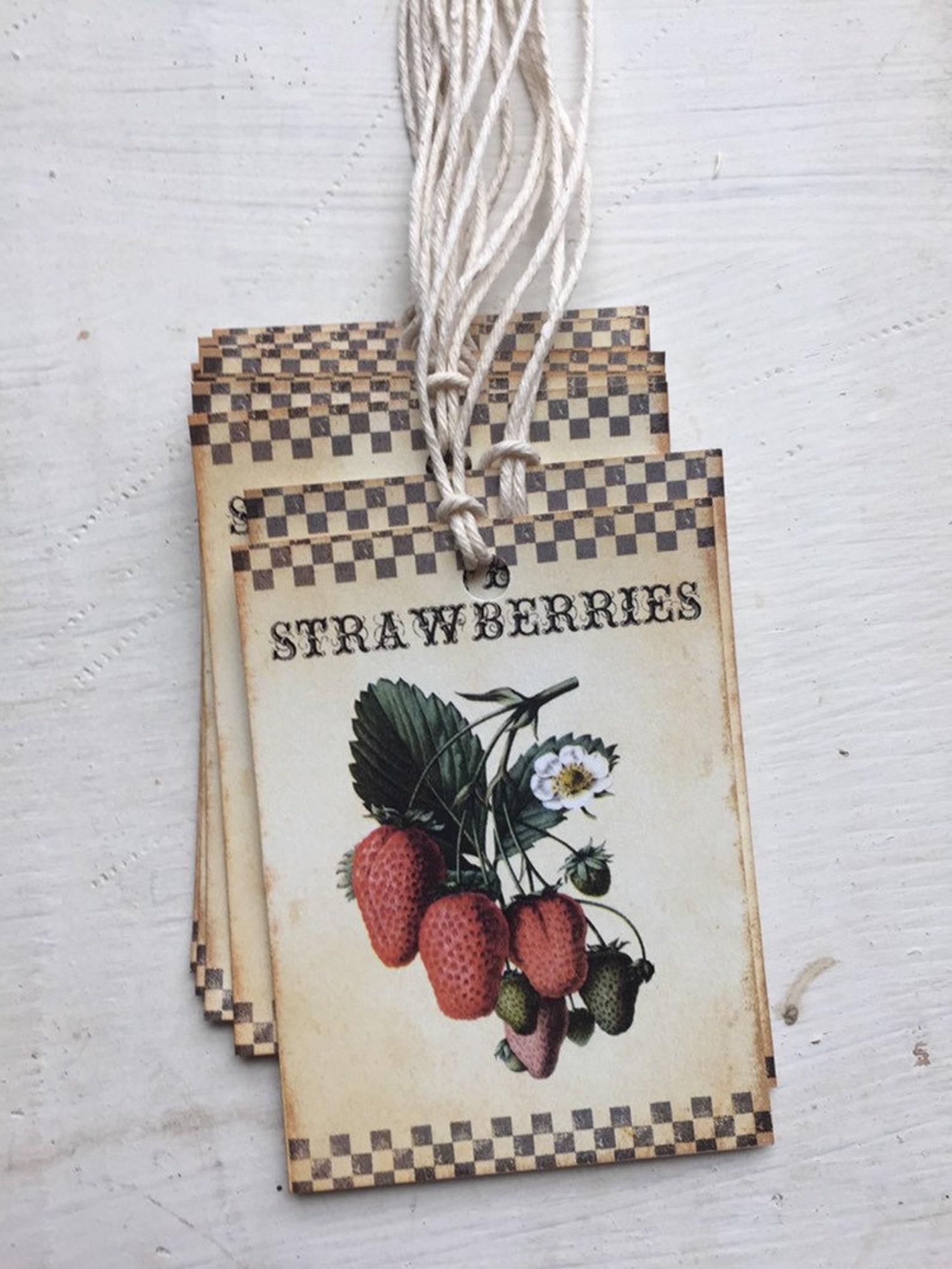 Gift Tags Strawberry Tags Fruit Tags Housewarming Gift Tags - Etsy