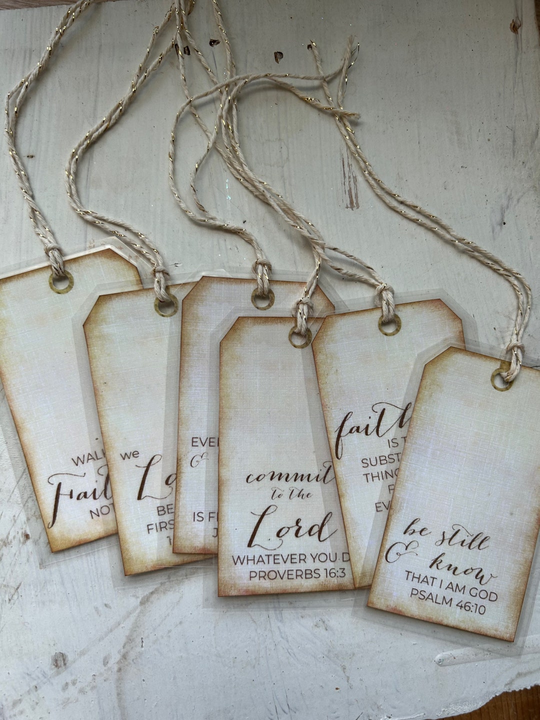 Inspirational Gift Tags Religious Scripture Gift Tags Farmhouse Script ...