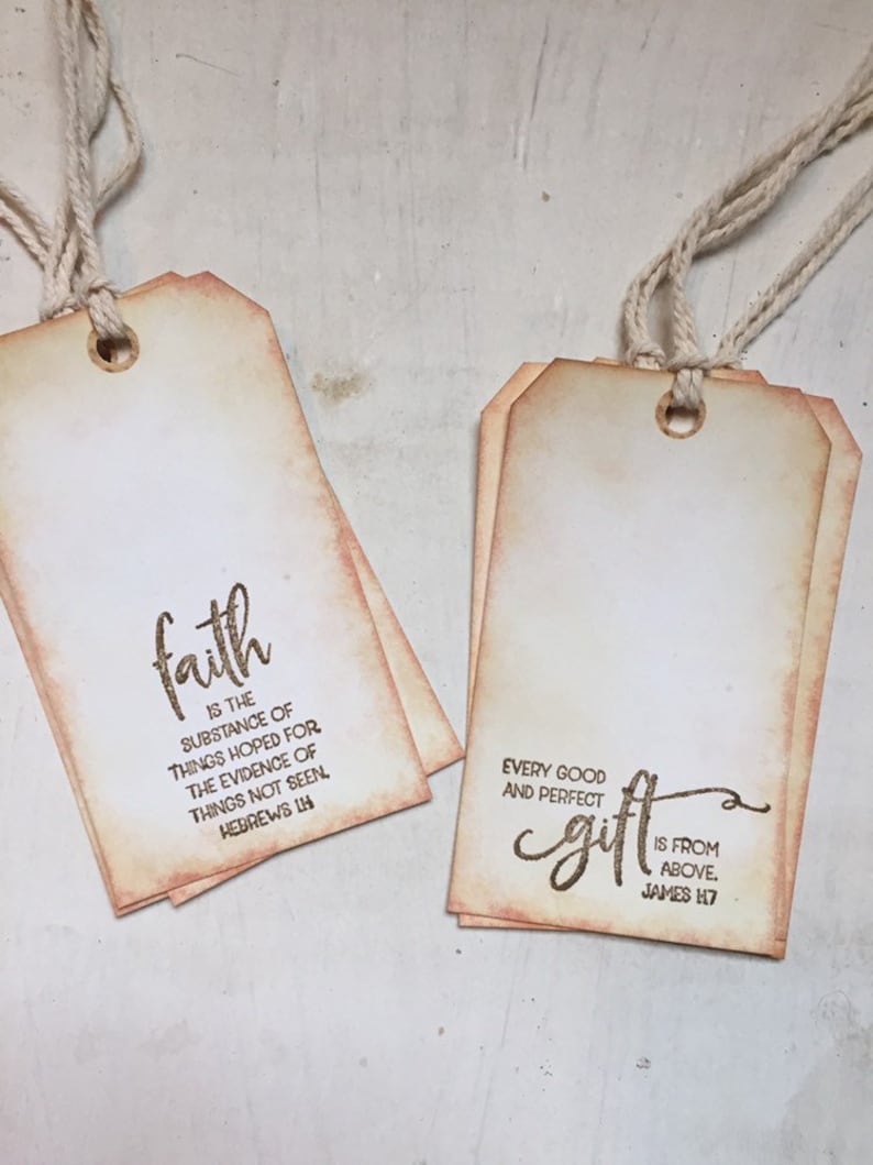 Inspirational Gift Tags Religious Scripture Gift Tags | Etsy