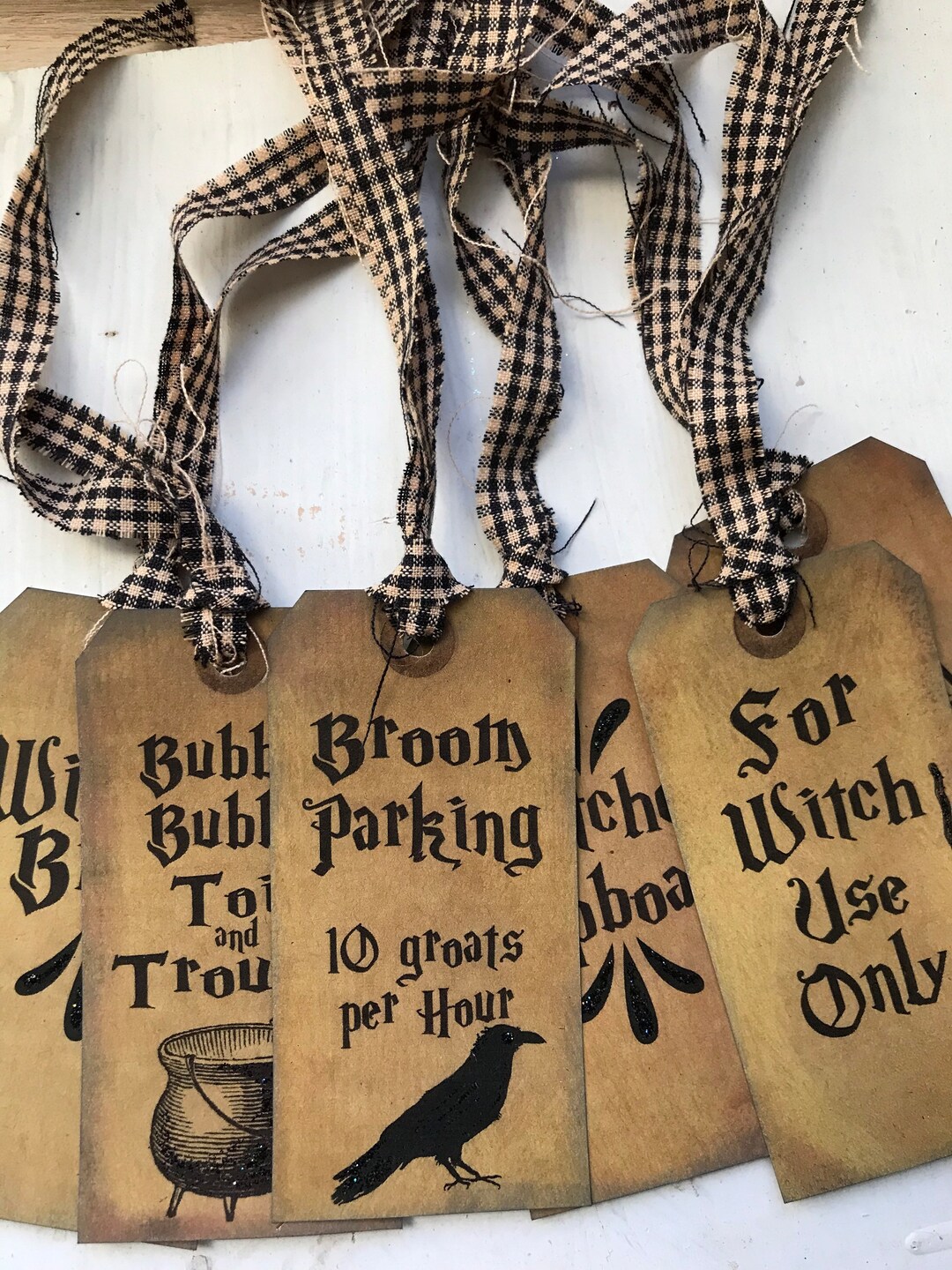 Halloween Gift Tags, Witches Brew Cauldron Design, Set of 6 - Etsy