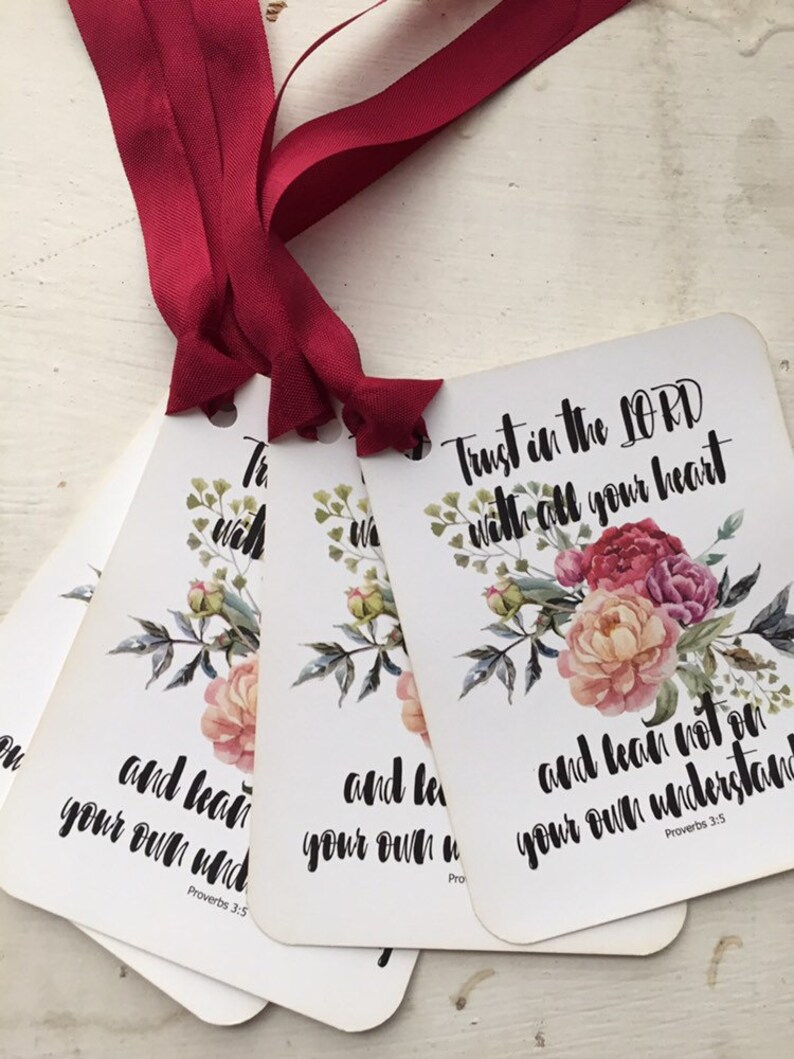 Gift Tags Trust in the Lord Tags Inspirational Tags Scripture - Etsy