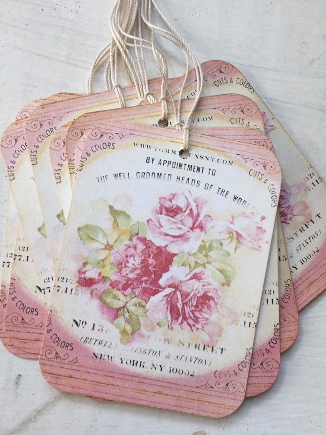 Gift Tags Vintage Style French and Roses Tags French Style - Etsy