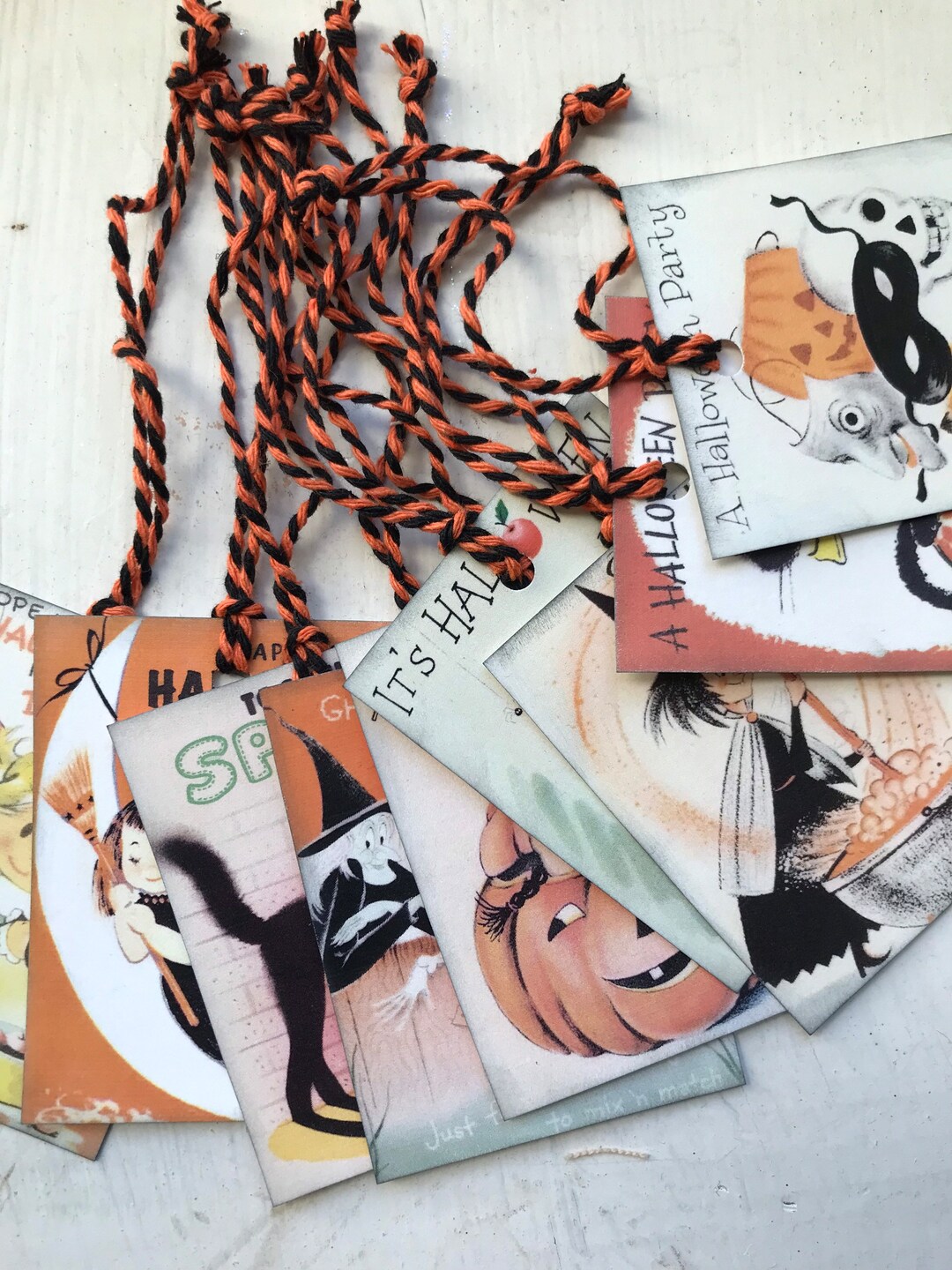 Vintage Halloween Tags Vintage Children Fall Festival Favor Tags Gift ...