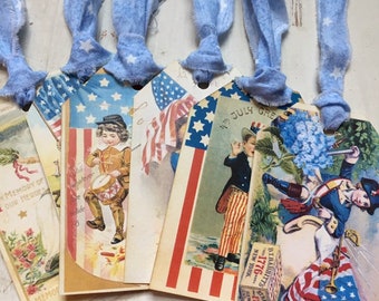 Gift Tags USA American Flag Patriotic Gift Tags Stars and Stripes Tags ...