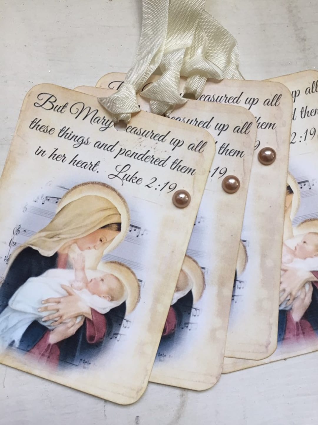 Christmas Gift Tags Mary and Jesus Holy Family Gift Wrap Tag the ...