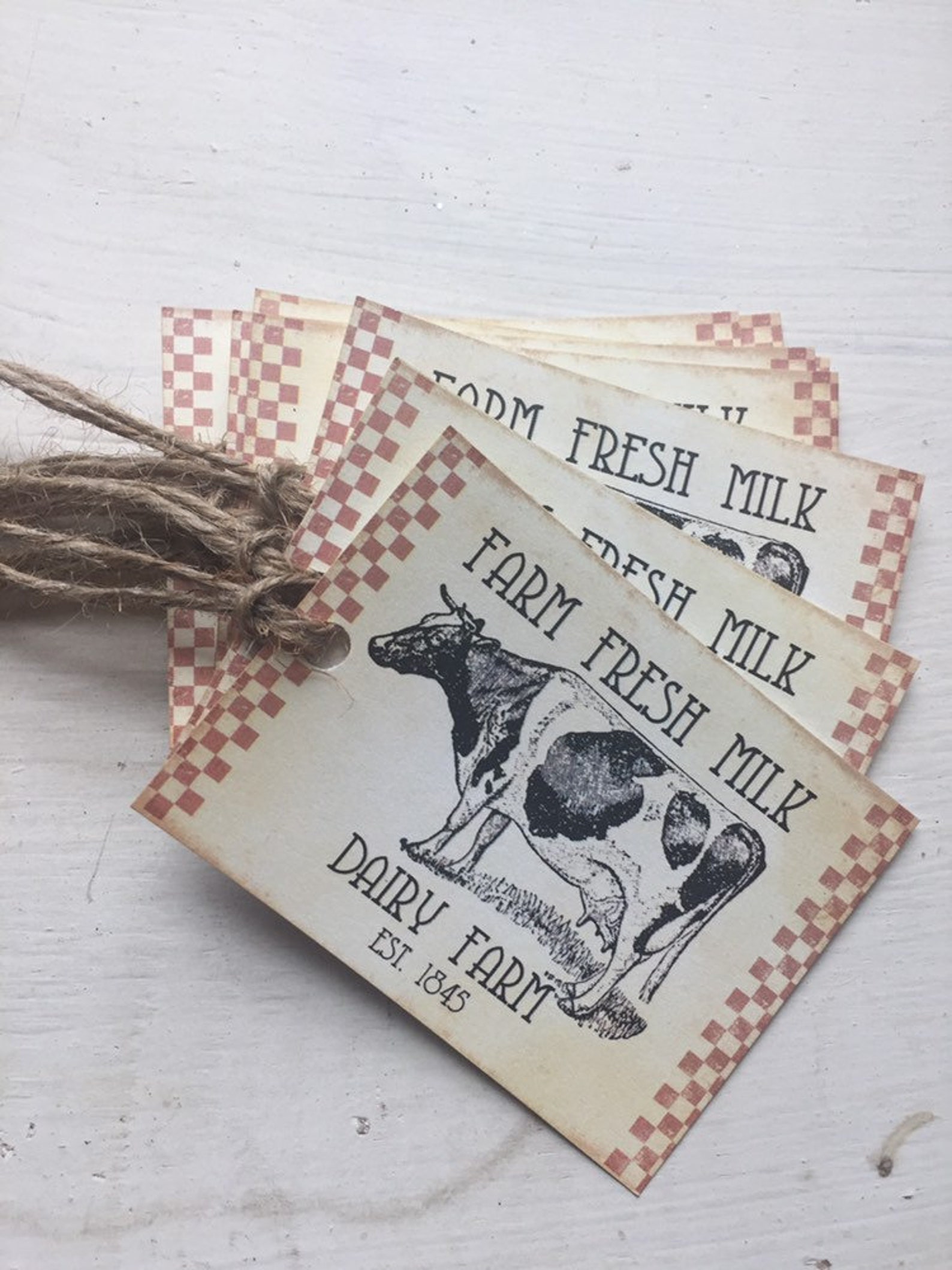Gift Tags Farm Fresh Milk Gift Tags Chicken and Eggs Tags - Etsy