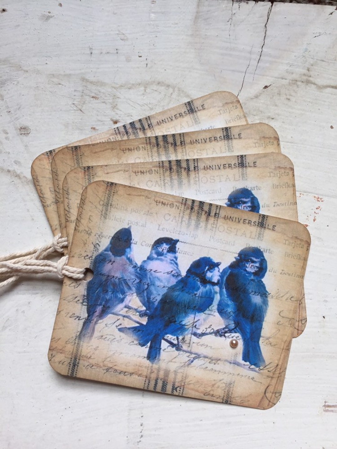 Gift Tags French Country Birds on a Branch Tags French Style Tags ...