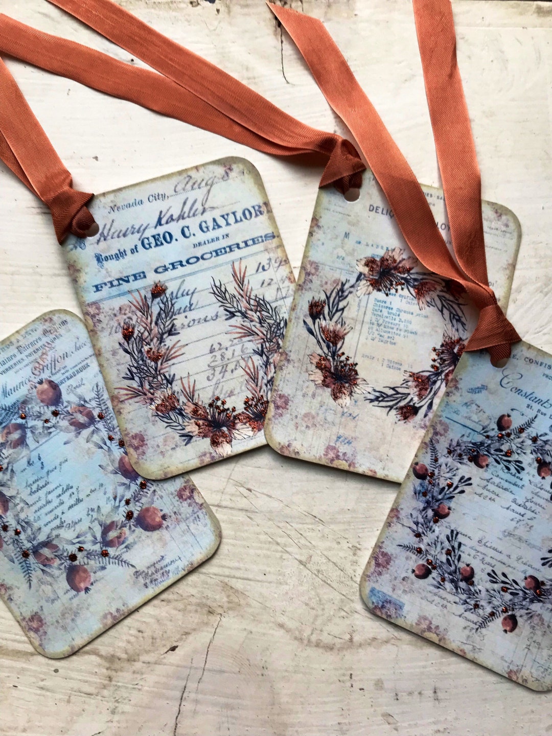 FALL Wreath Gift Tags Fall Autumn Harvest Tags Fall Festival Favor Tags ...