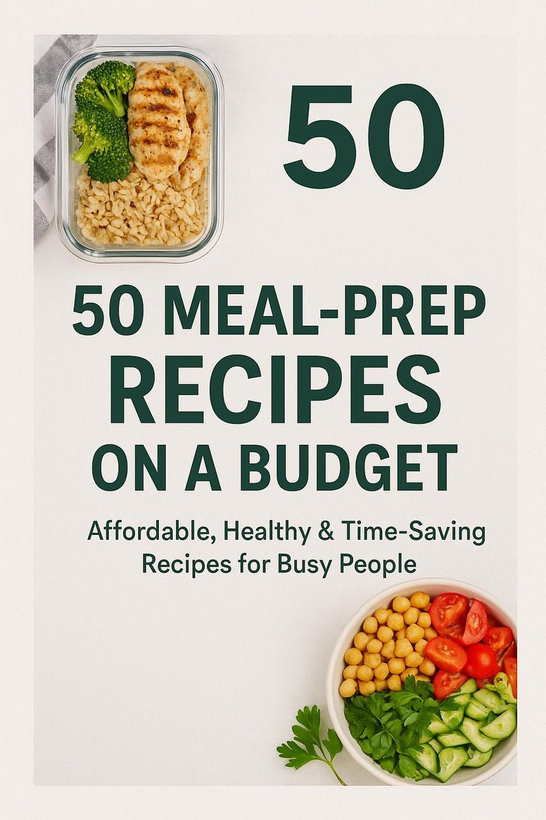 50 Budget Meal Prep Recipes: Digital Cookbook (PDF Download) - Etsy