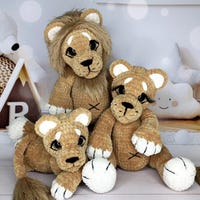 Larry Lion Toy Sewing Pattern PDF, Stuffed Lion Pattern, Stuffed Animal ...