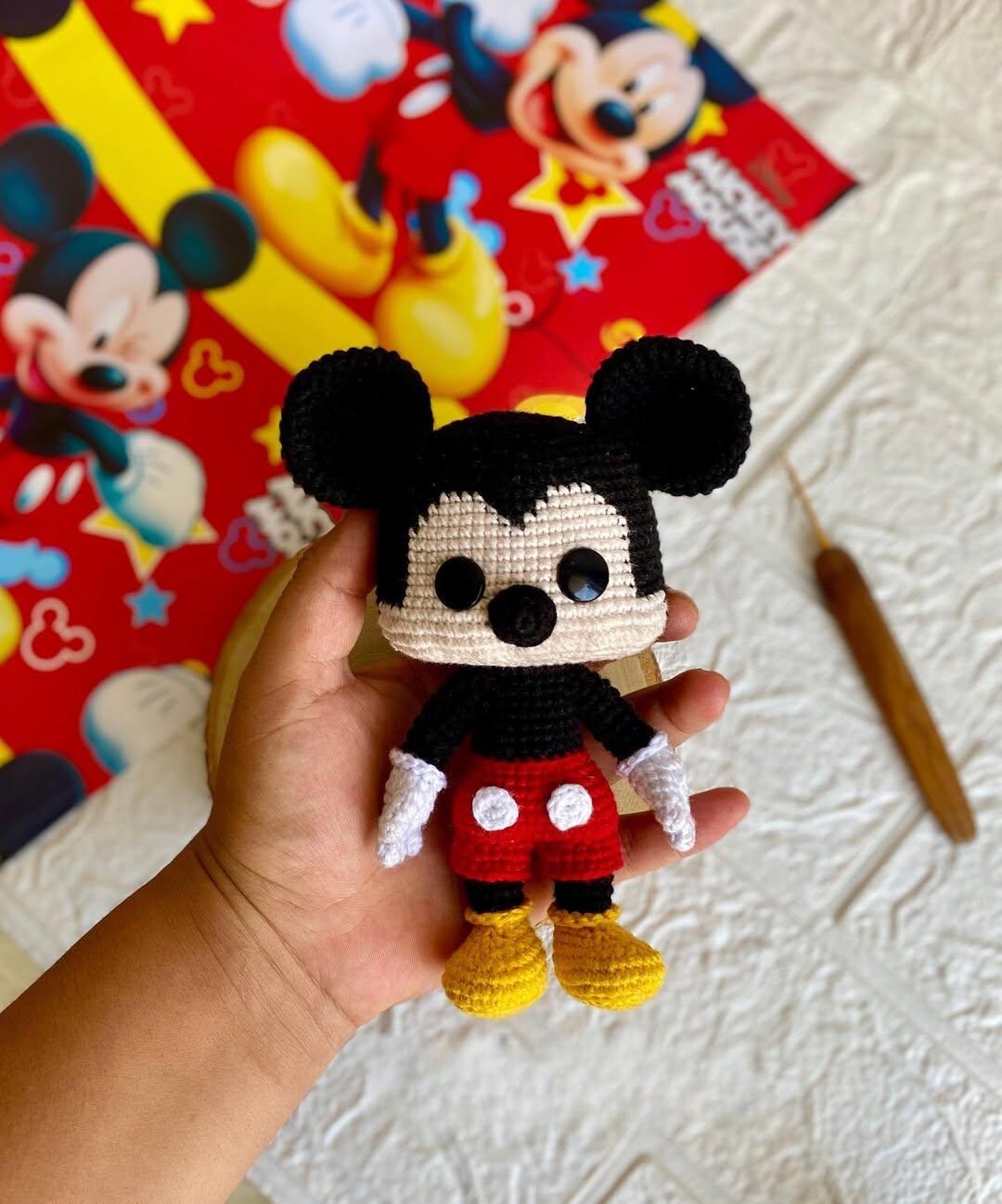 Mickey Mouse Amigurumi Crochet Pattern PDF – Step-by-step Tutorial With ...
