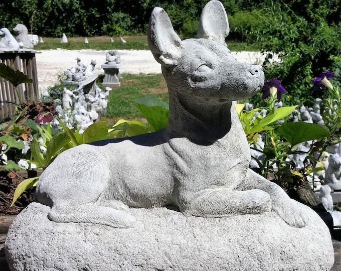 Concrete Rat Terrier Statue - Etsy