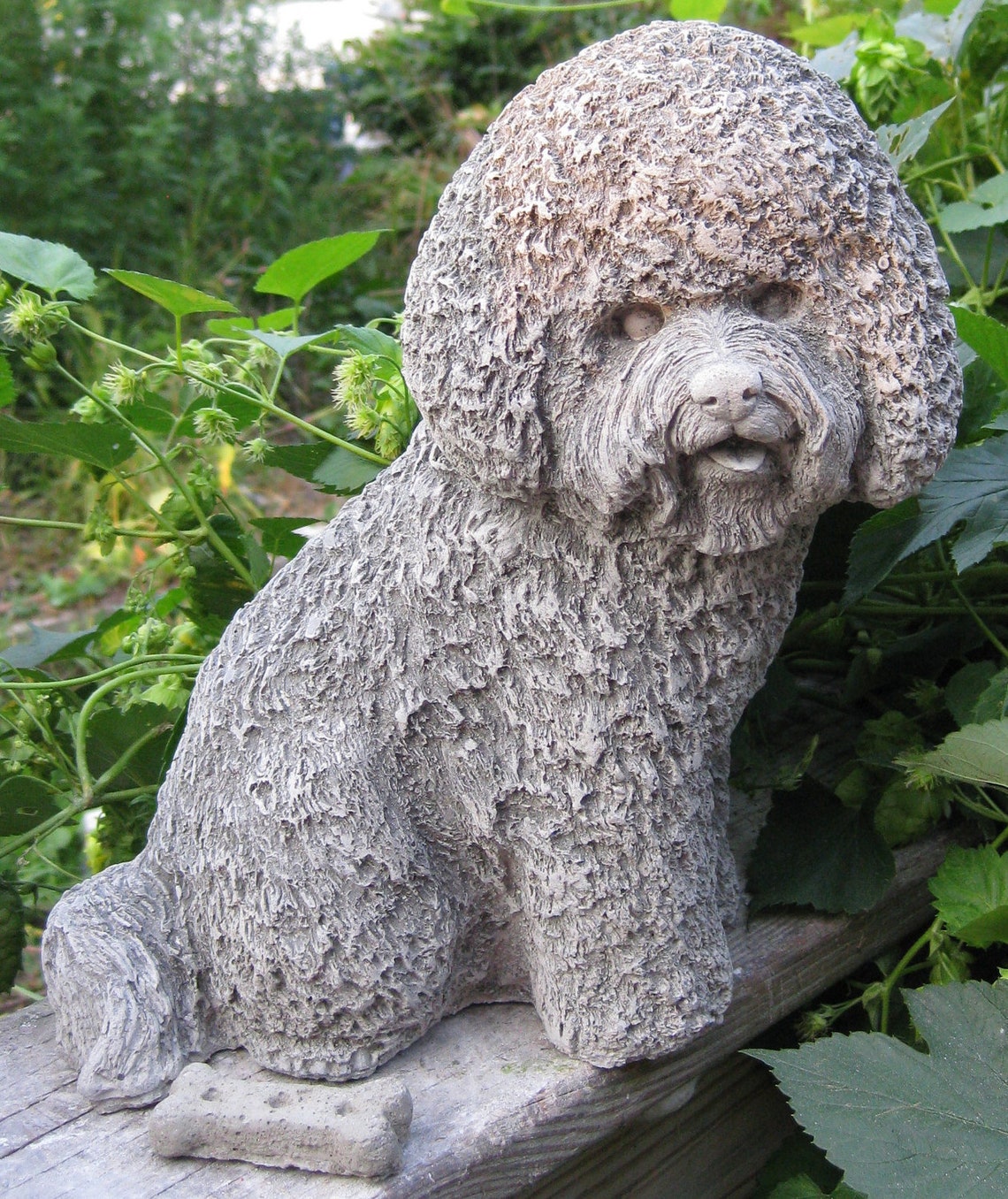 Bichon Frise Dog Statue cast Stone - Etsy