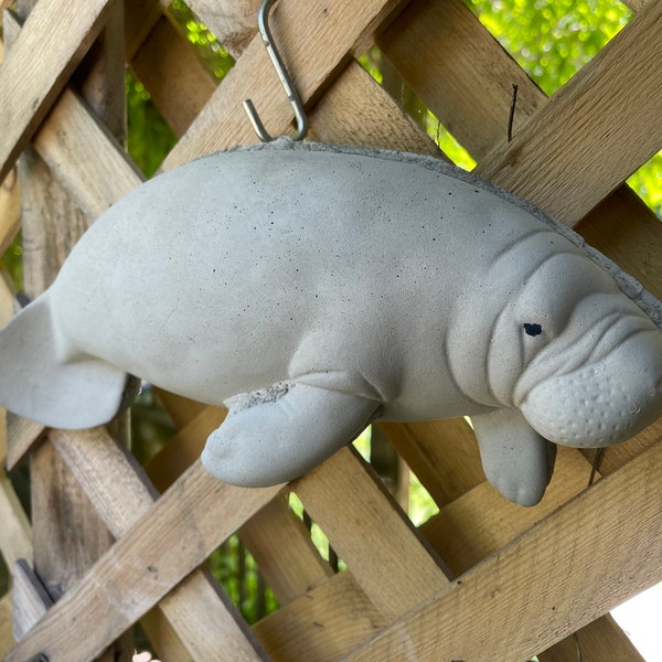 Concrete Manatee Statue - Etsy