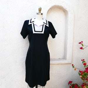 Diner Uniform Size M 1960s Waitress Dress in Black and White | Etsy