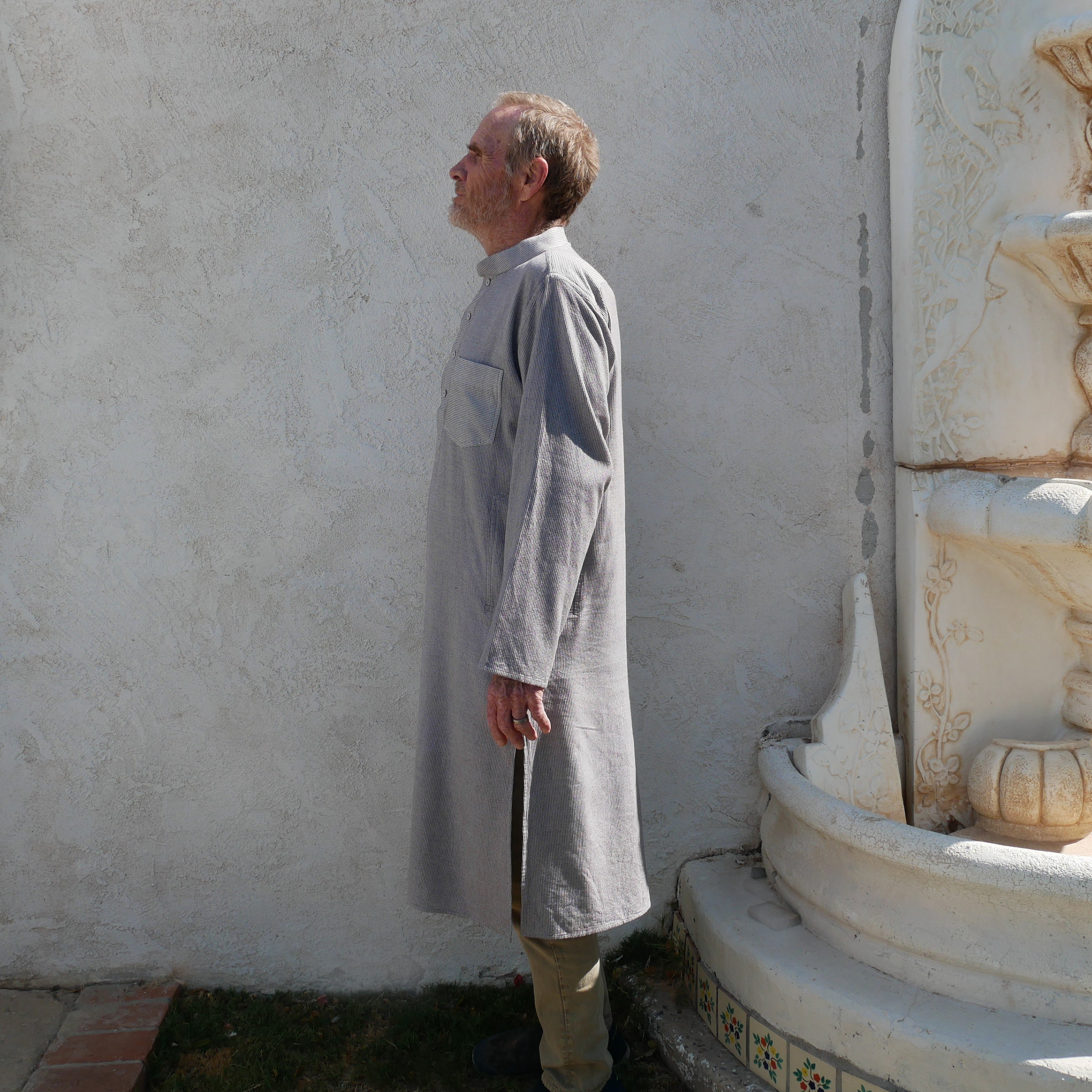 Gray Unisex Tunic Middle Eastern Shirt Mens Nightshirt | Etsy