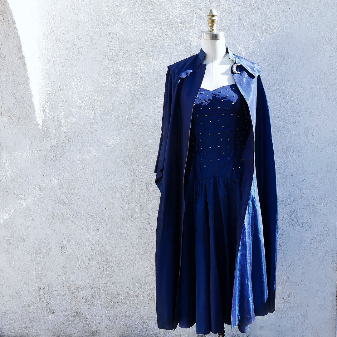 Dark Blue Dress and Coat Set, XS - Etsy